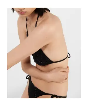 Prada Embellished Bikini Bottom - Black