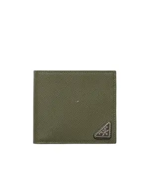 Prada Saffiano Leather Wallet - Green