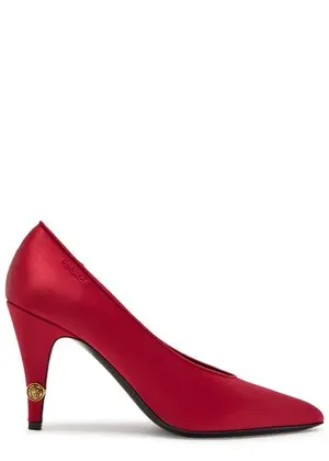 Versace Satin Pointed Toe High Heel Pumps