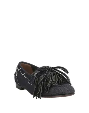 Brunello Cucinelli Denim Loafers With Fringes