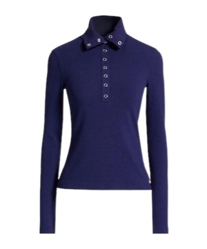 MAXCO. Max&co. Logo Ribbed Turtleneck Long Sleeve T-shirt