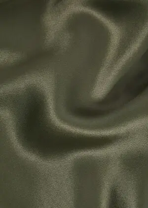 Vince Satin Crewneck Top With Raw-edged Trims