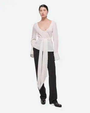 Helmut Lang Scarf Detailed Blouse