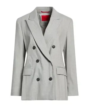 MAXCO. Double-breasted Wool Blazer - Gray