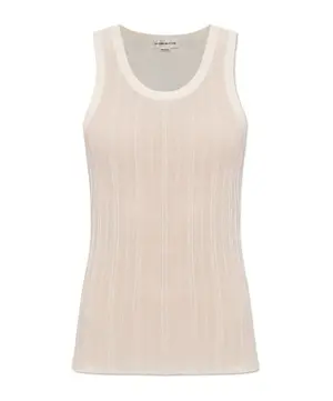 Victoria Beckham Striped Fine-knit Tank Top