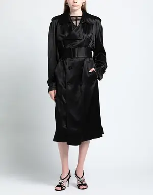 Balenciaga Solid Color Satin Trench Coat