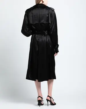 Balenciaga Solid Color Satin Trench Coat