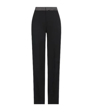 Chloé Solid Color Wool Wide-leg Pants - Black