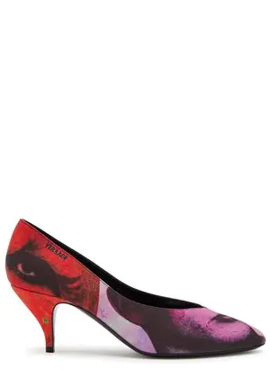Versace Printed Low-cut High Heels