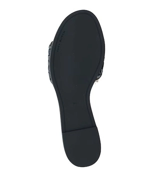 Tory Burch Checkered Denim Slippers