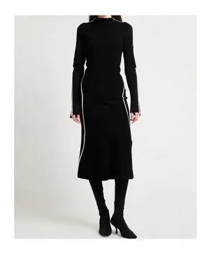 Sportmax Knitted Long Sleeve Dress