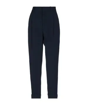 Chloé Crepe Pockets Folded Hem Trousers