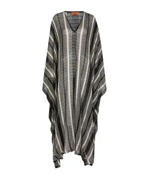 Missoni Striped Open-knit Kaftan Cover-up - Black