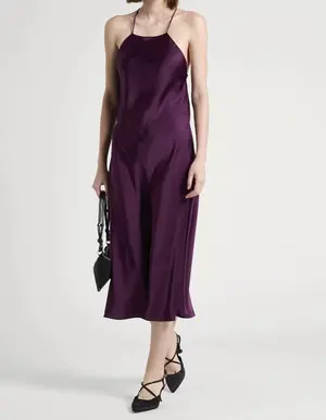 MAXCO. Satin Slip Dress With Square Neckline
