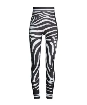 Dolce & Gabbana Zebra Print Stretch Leggings - Black