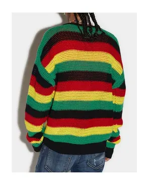 Dsquared2 Open-knitted Striped Jumper