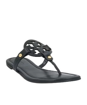 Tory Burch Tory Burch Patent Leather Flip-Flop Sandals Black