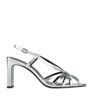 MAXCO. Max&co. Metallic Leather Slingback High-heeled Sandals