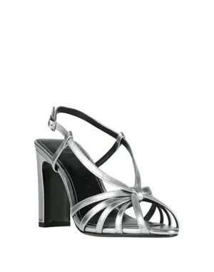 MAXCO. Max&co. Metallic Leather Slingback High-heeled Sandals