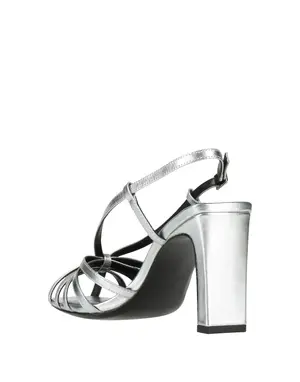MAXCO. Max&co. Metallic Leather Slingback High-heeled Sandals