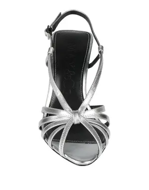 MAXCO. Max&co. Metallic Leather Slingback High-heeled Sandals