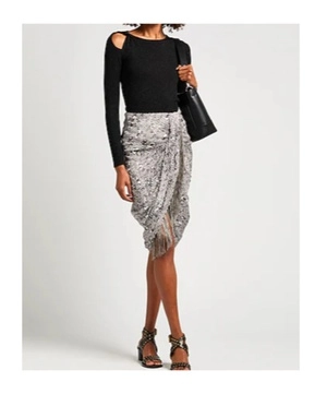 Isabel Marant Étoile Printed Midi Skirt With Tassels And Embroidery