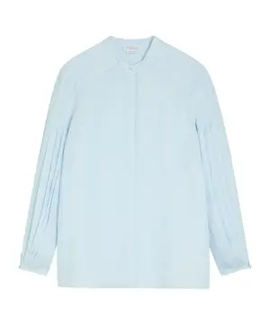 Gabriela Hearst Pleated Linen Shirt