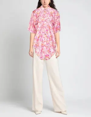 Isabel Marant Étoile Short Sleeve Floral Print Satin Shirt
