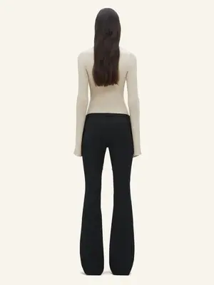 COURREGES Ribbed-knit Bodysuit With Embroidered Logo - Nude