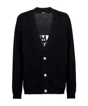 Balmain Knit Cardigan With Logo Detail