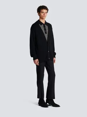 Balmain Knit Cardigan With Logo Detail