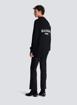Balmain Knit Cardigan With Logo Detail