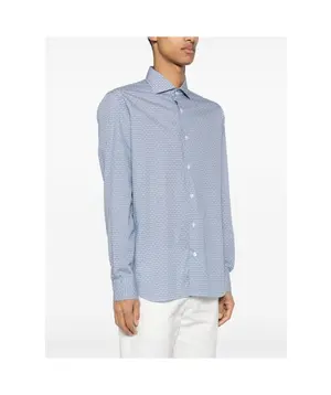 BARBA NAPOLI Floral-print Cotton Shirt