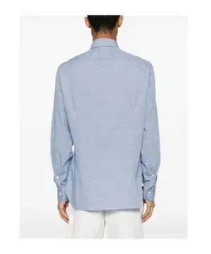 BARBA NAPOLI Floral-print Cotton Shirt