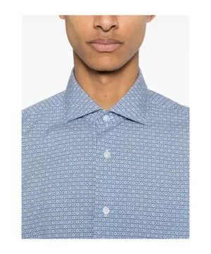 BARBA NAPOLI Floral-print Cotton Shirt