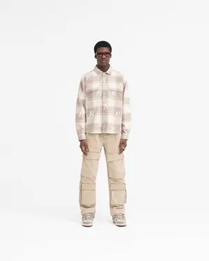 REPRESENT R3ca Logo Embroidered Straight Leg Cargo Jeans