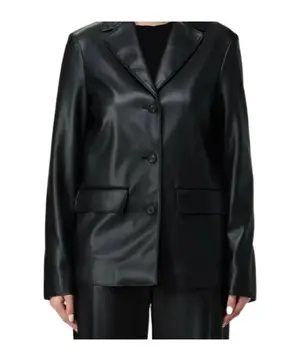 Max Mara Long-sleeved Button-up Jacket - Black