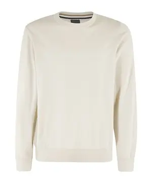 Hugo Boss Logo-embroidered Crewneck Jumper - White