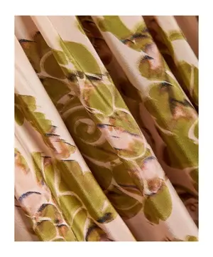 La DoubleJ Printed Silk Midi Dress - Brown