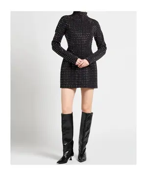 Sportmax Rhinestone Embellished Mini Dress