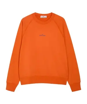 Stone Island Printed Cotton Sweatshirt - Orange