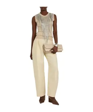 Sportmax Crystal-embellished Fine-knit Top