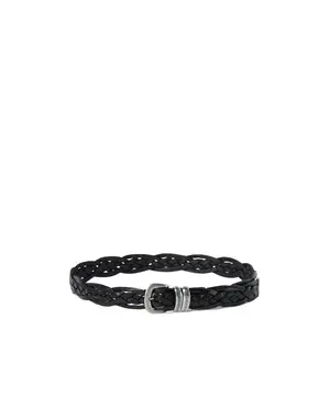 Brunello Cucinelli Woven Leather Belt - Black