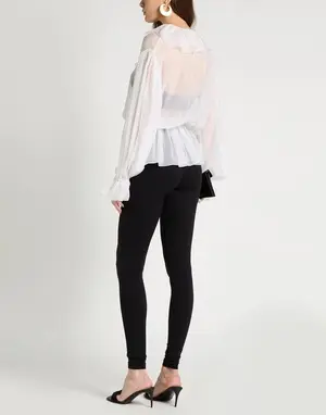 Dolce & Gabbana Chiffon Long Sleeve Ruched Top