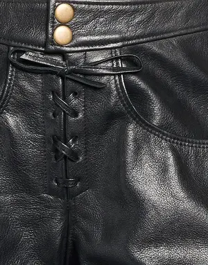Isabel Marant Étoile Solid Color Slim-fit Leather Pants
