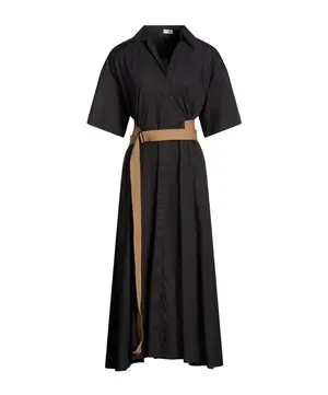 Brunello Cucinelli Solid Color Short-sleeve Dress - Black