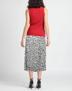 Balenciaga Printed Satin Midi Skirt