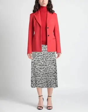 Balenciaga Printed Satin Midi Skirt
