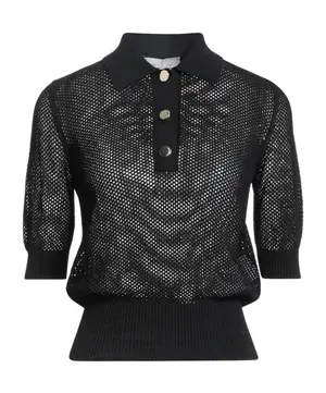 Sportmax Open-hole Knitted Polo Shirt
