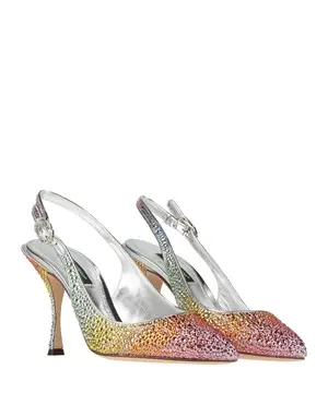 Dolce & Gabbana Embellished Leather Slingback Pumps